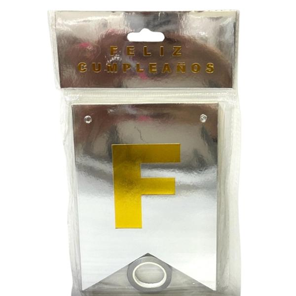 Banderin Feliz Cumpleaños Espejo Plateado