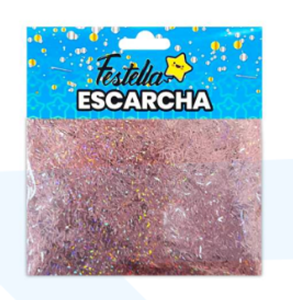 Escarcha Para Globos Pelos Rosada Paquete X12